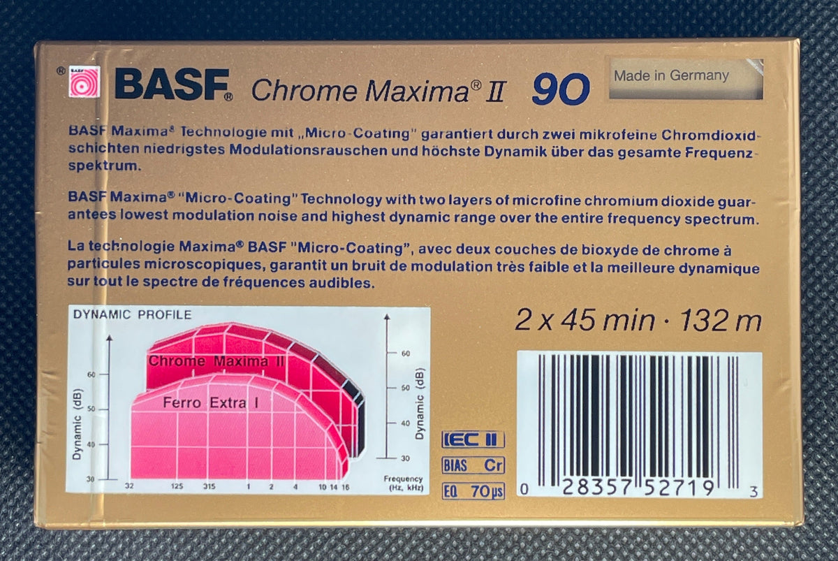BASF Chrome Maxima II - 1988 - EU - Blank Cassette Tape - New Sealed