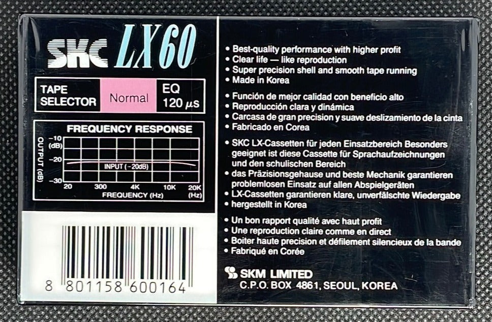 SKC LX - 1992 - EU - Blank Cassette Tape - New Sealed