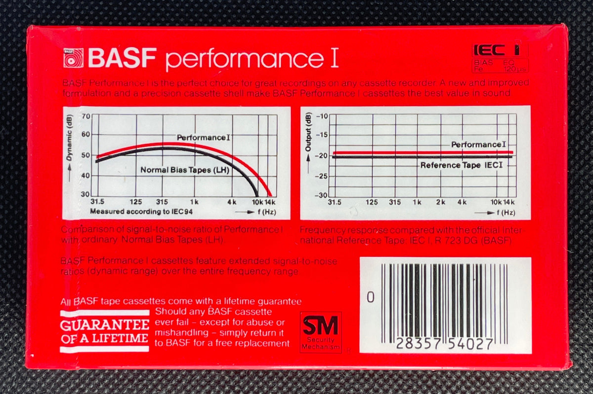 BASF Performance I - 1982 - US - Blank Cassette Tape - New Sealed