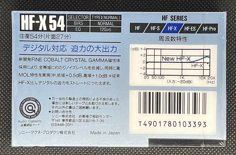 SONY HF-X - 1989 - JP - Blank Cassette Tape - New Sealed