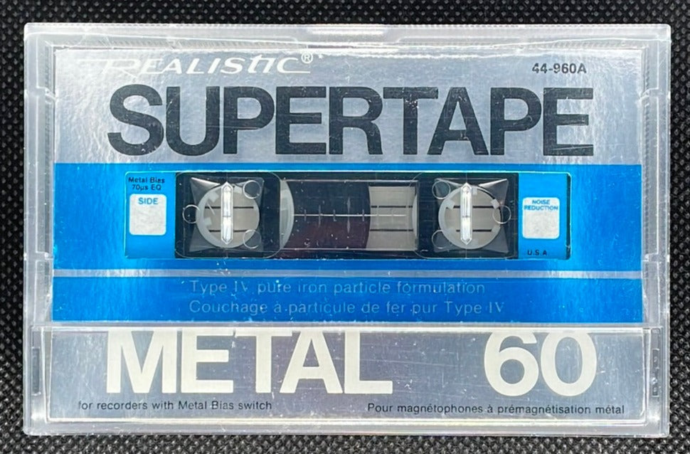 Realistic Supertape Metal Type IV - 1986 - US - Blank Cassette Tape ...