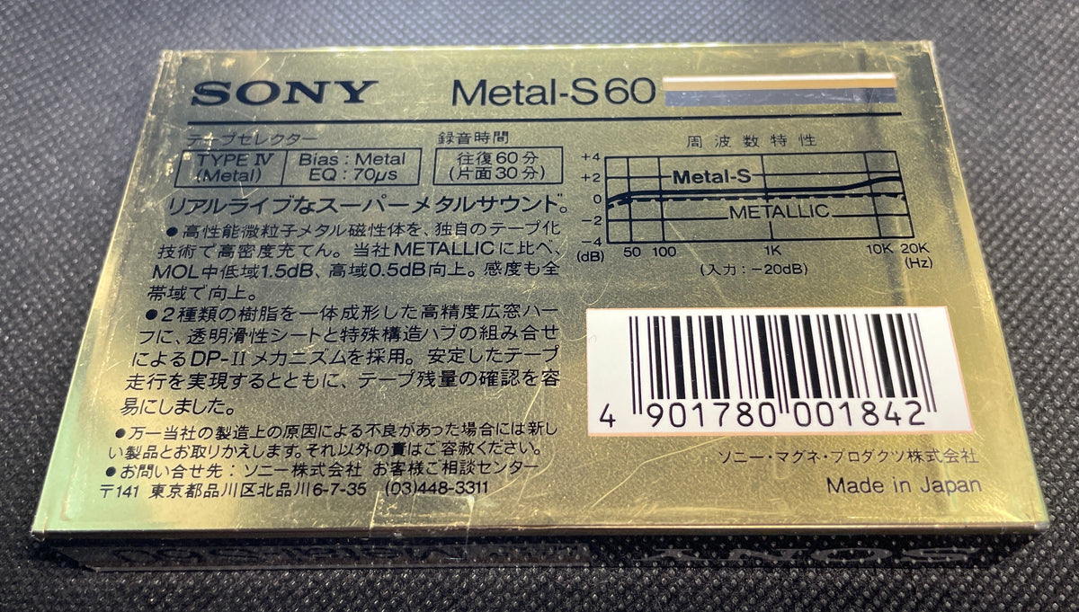 Sony Metal-S - 1985 - JP - Blank Cassette Tape - New Sealed