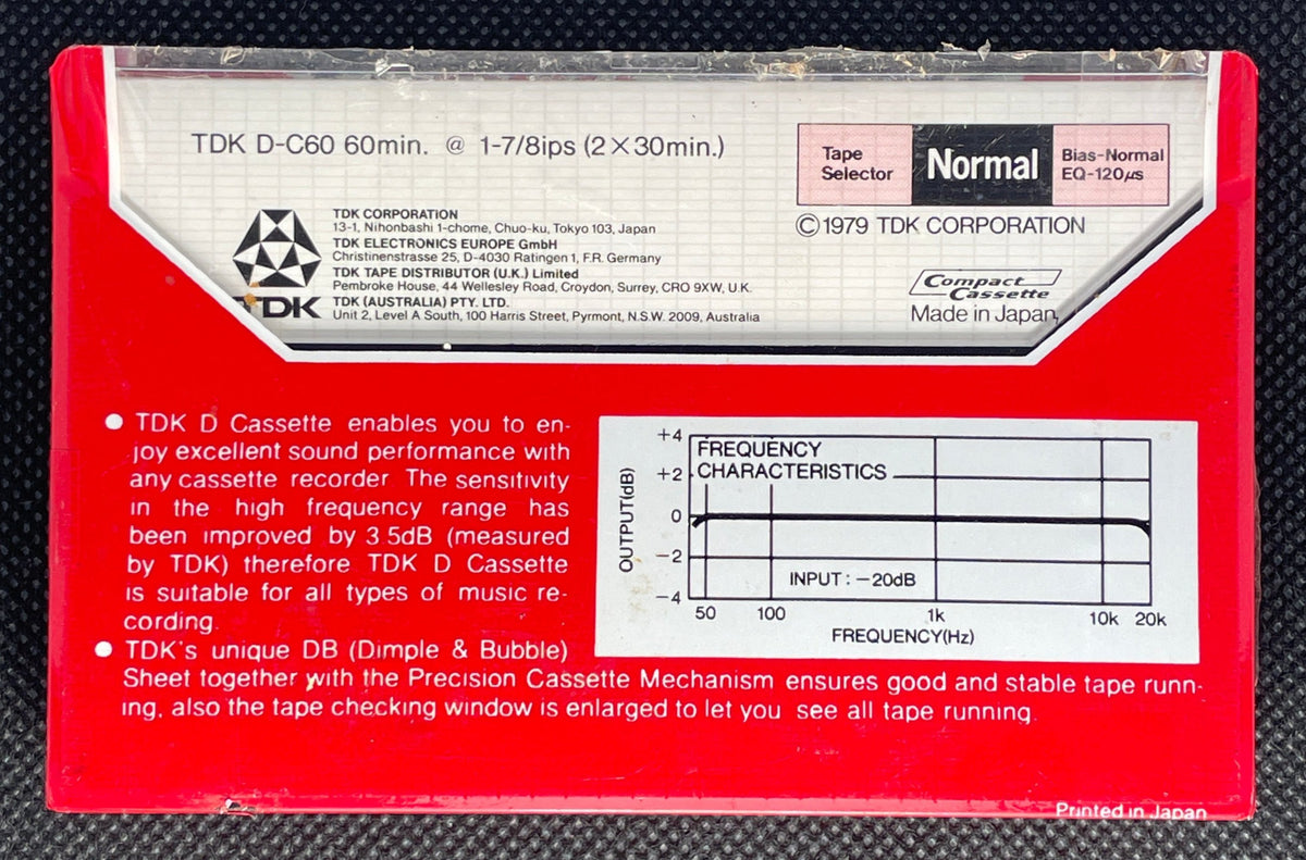 TDK D - 1979 - JP - Blank Cassette Tape - New Sealed