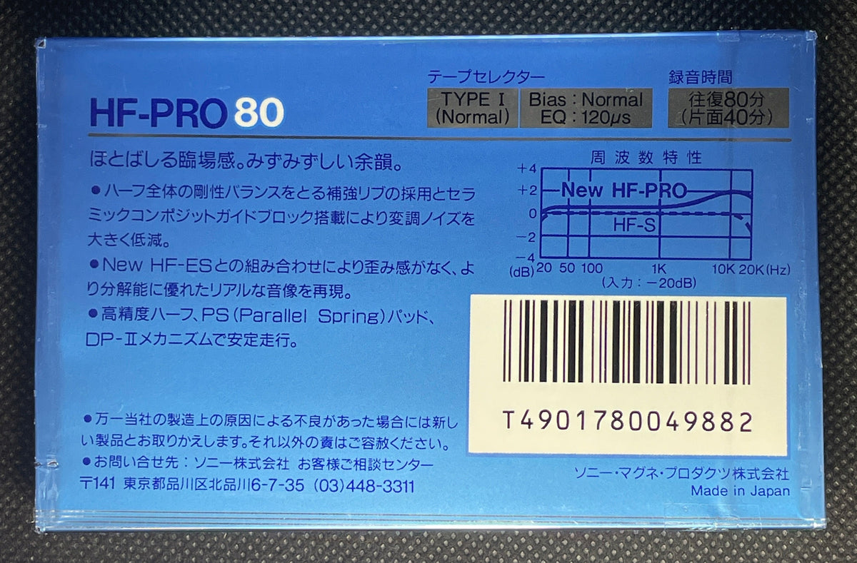 SONY HF-PRO - 1986 - JP - Blank Cassette Tape - New Sealed