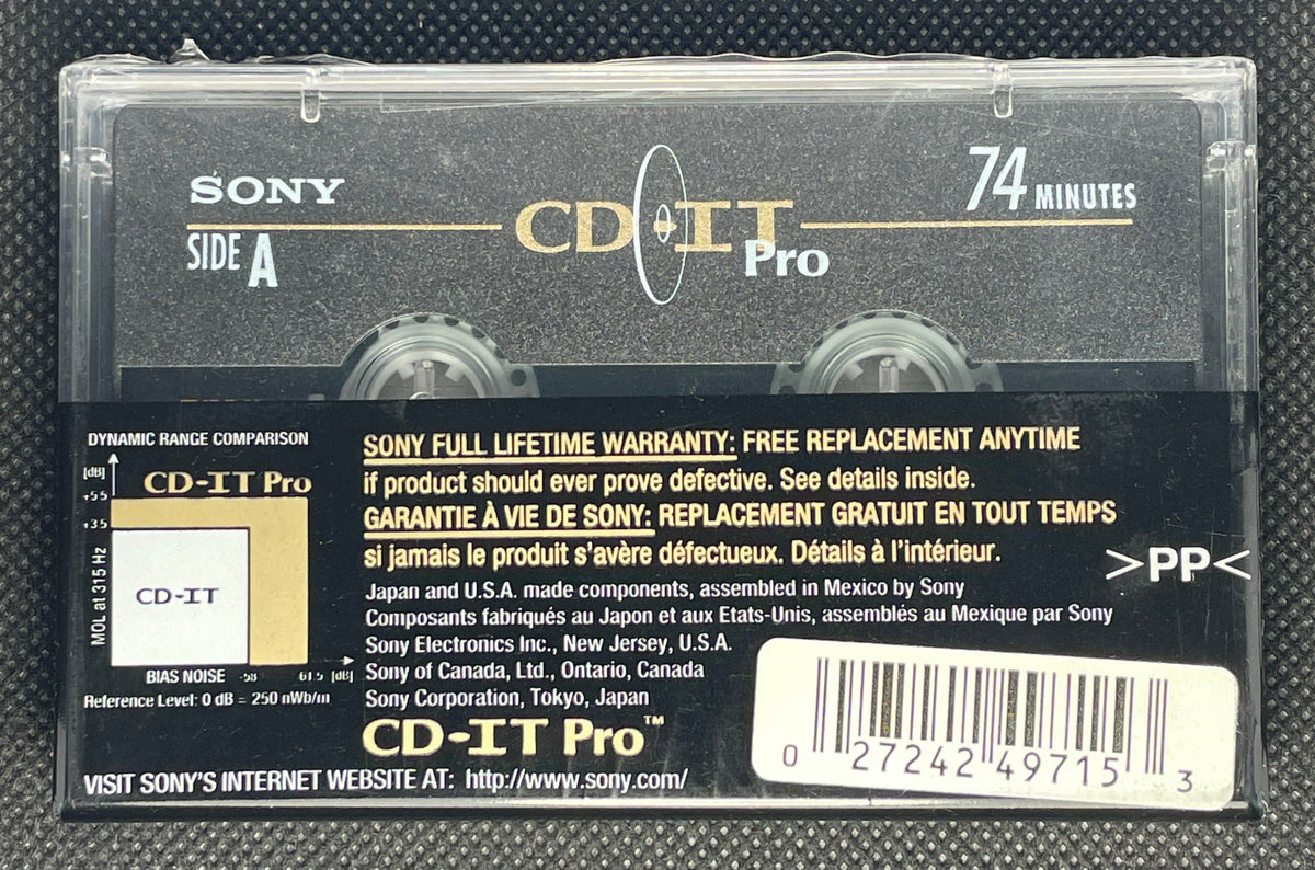 SONY CD-IT Pro - 1995 - US - Blank Cassette Tape - New Sealed