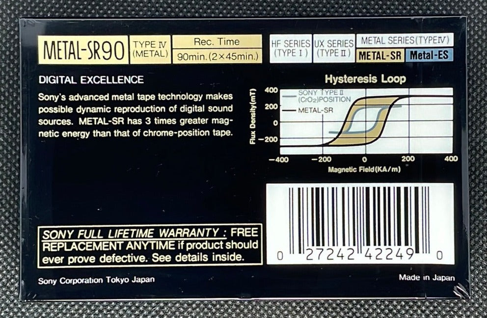 Sony Metal SR - 1989 - US - Blank Cassette Tape - New Sealed