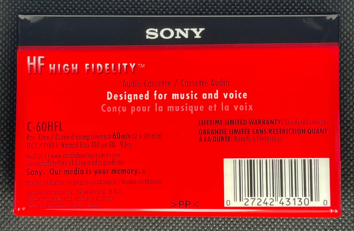 SONY HF - 2001/2003 - US - Blank Cassette Tape - New Sealed