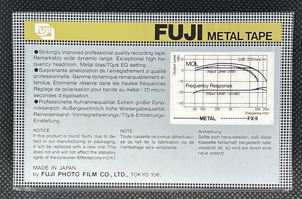 FUJI Metal - 1980 - US - Blank Cassette Tape - New Sealed