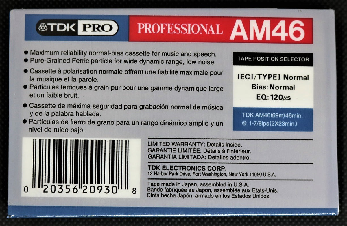 TDK PRO AM - 1997 - US - Blank Cassette Tape - New Sealed