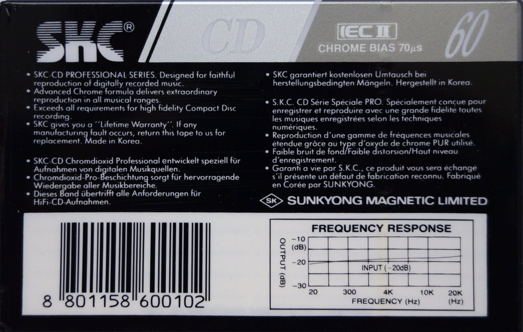 SKC CD - 1992 - EU - Blank Cassette Tape - New Sealed