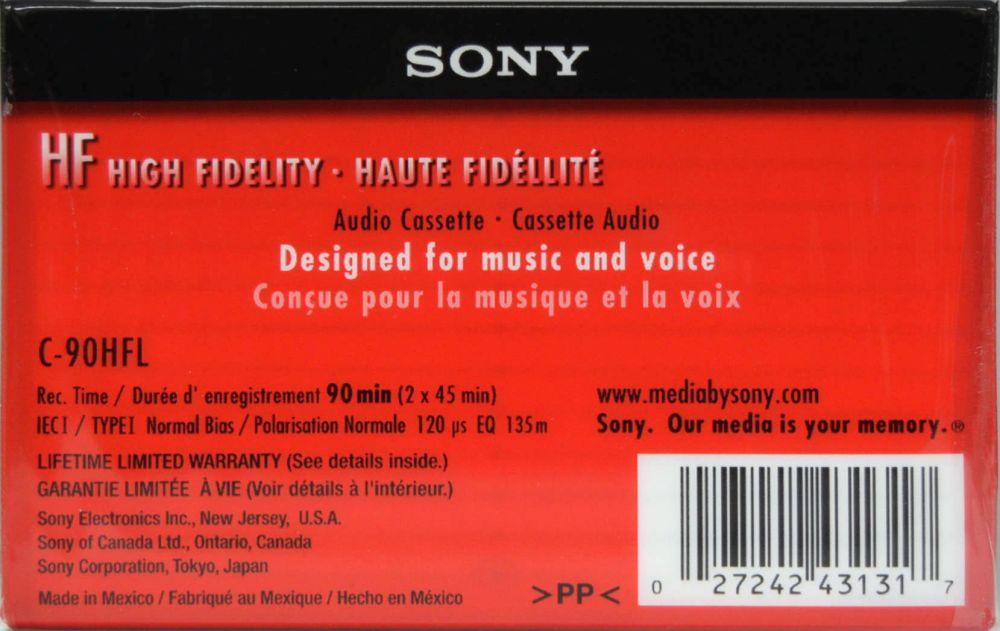 SONY HF - 2001 - US - Blank Cassette Tape - New Sealed