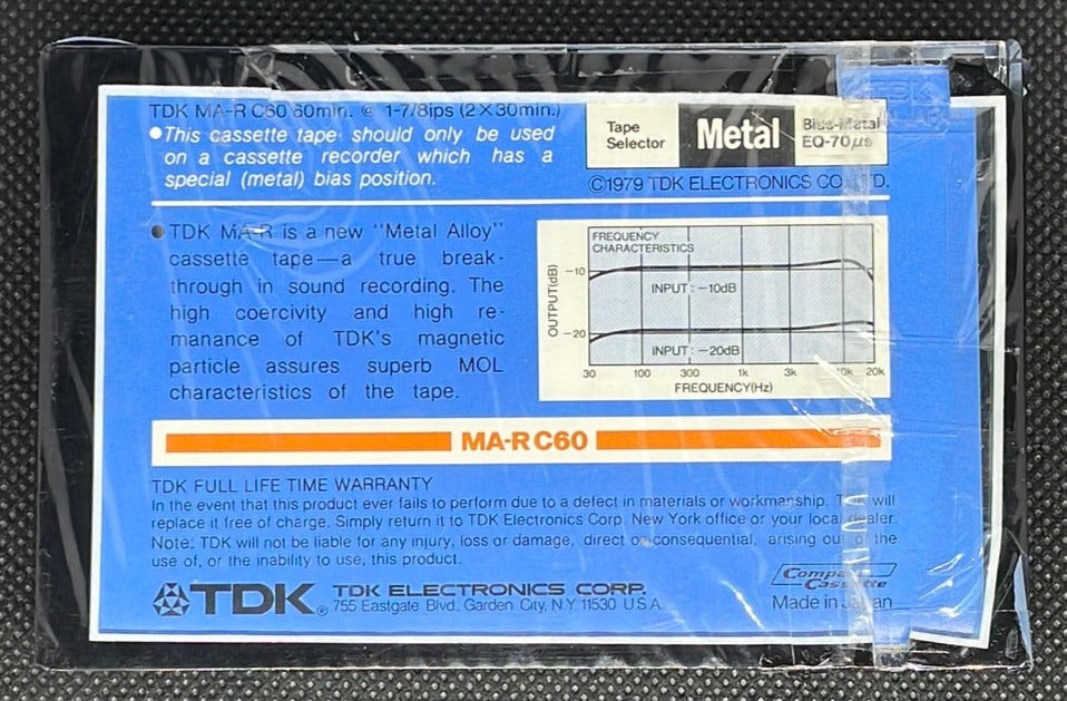 TDK MA-R - 1979 - US - Blank Cassette Tape - New Sealed