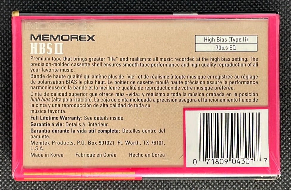 Memorex HBS II - 1994 - US - Blank Cassette - New